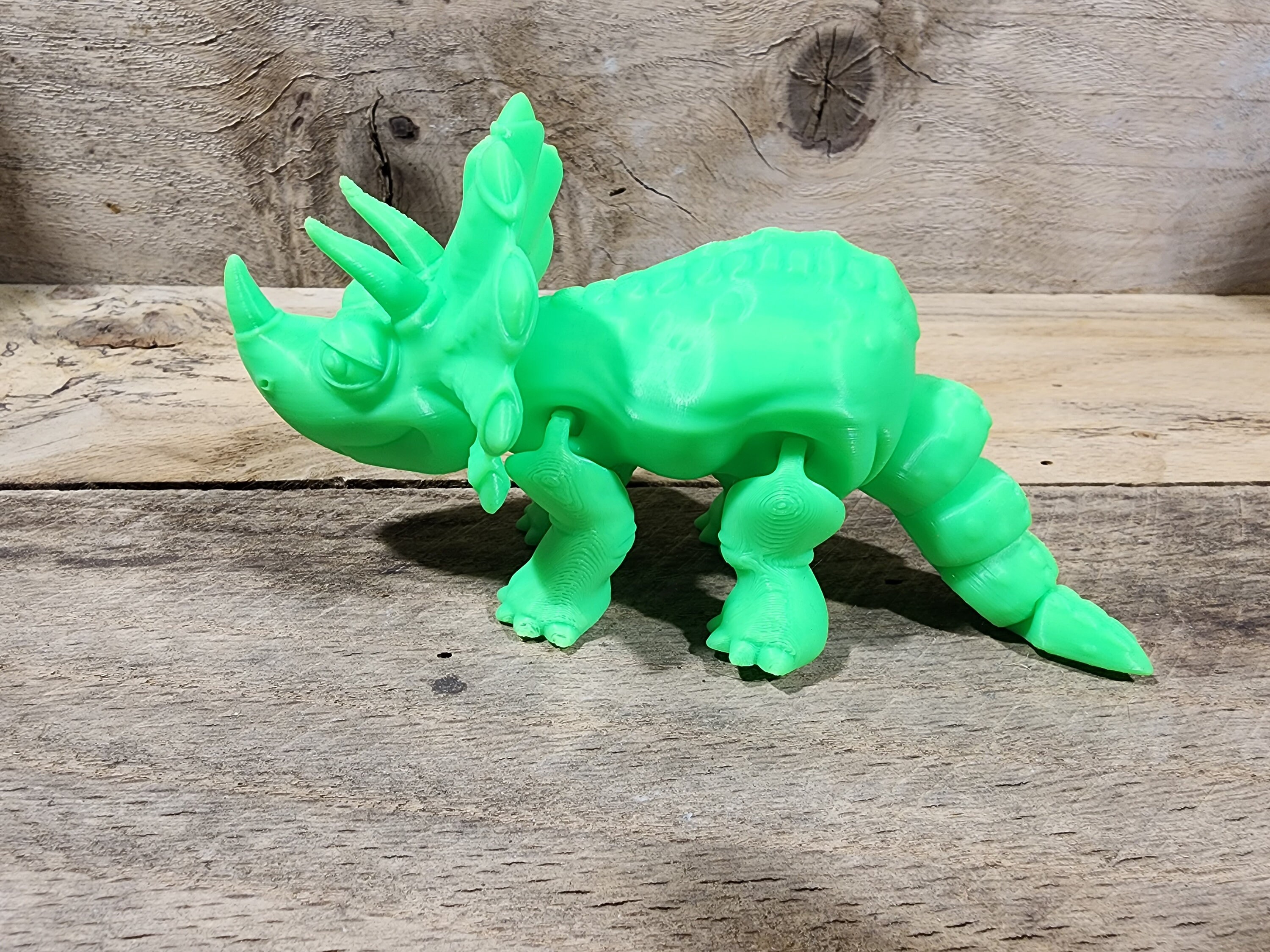 Flexing Factory 3D Printed Green Triceratops With Moving Parts. - Etsy
