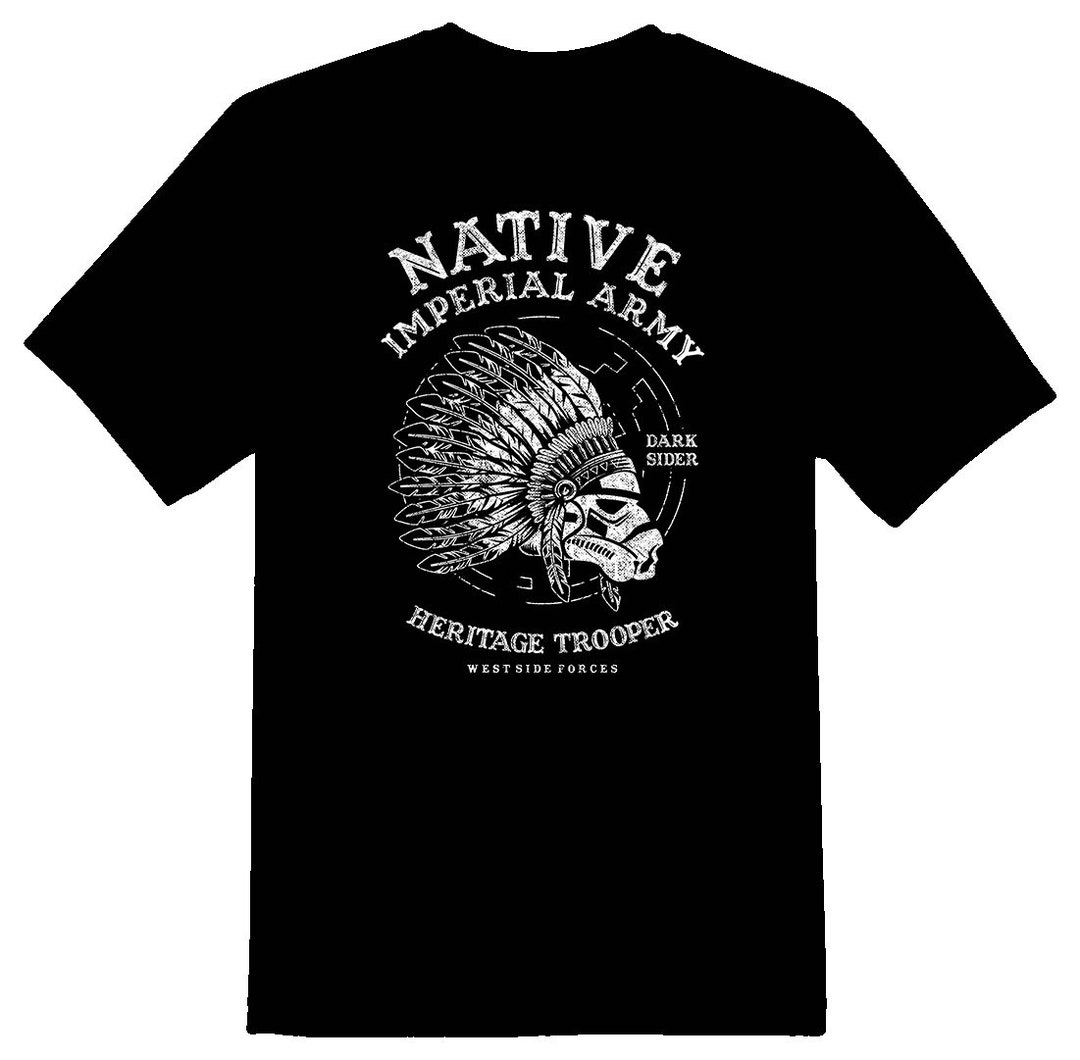 Native Trooper Indian Tee Shirt Black or White - Etsy