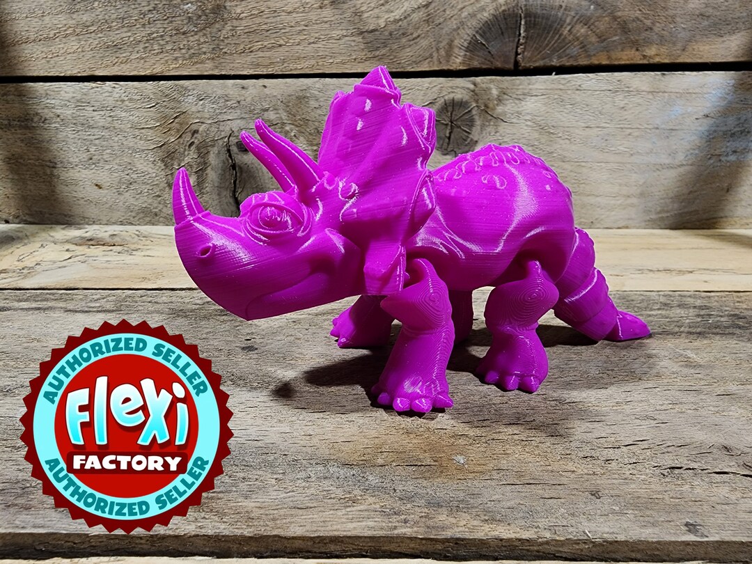 Flexing Factory 3D Printed Purple Triceratops With Moving Parts. - Etsy