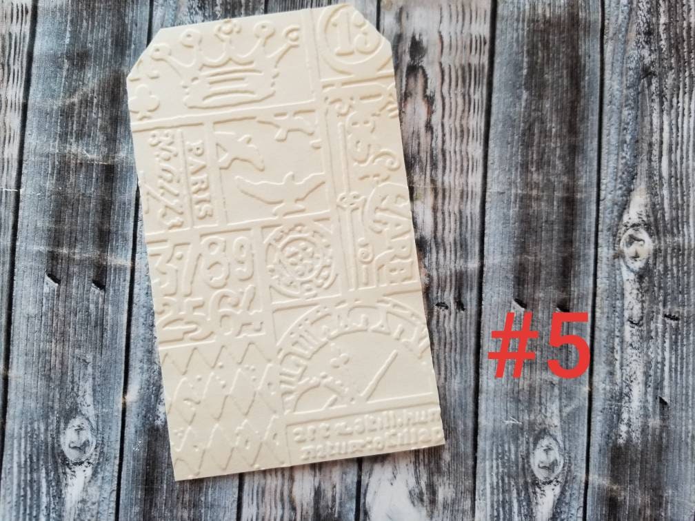 Embossed Tags Junk Journal Ephemera Vintage Grungy Mixed Media ...