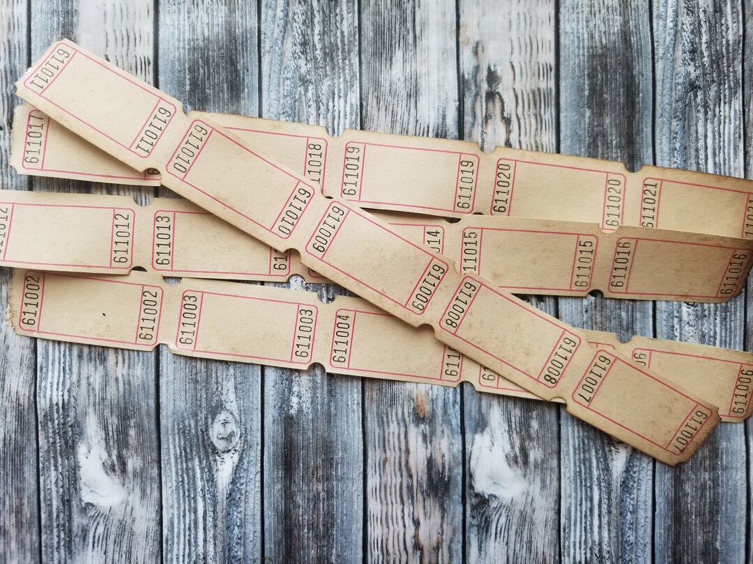 Coffee Dyed Raffle Tickets: Vintage Ephemera for Junk Journals, Collage ...
