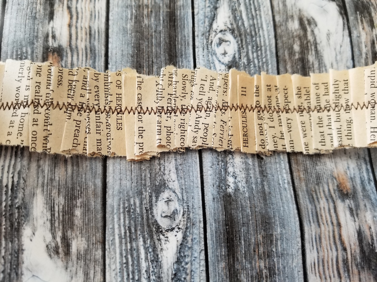 Handmade Paper Ruffles Sewn From Book Pages. Embellishments - Etsy Canada