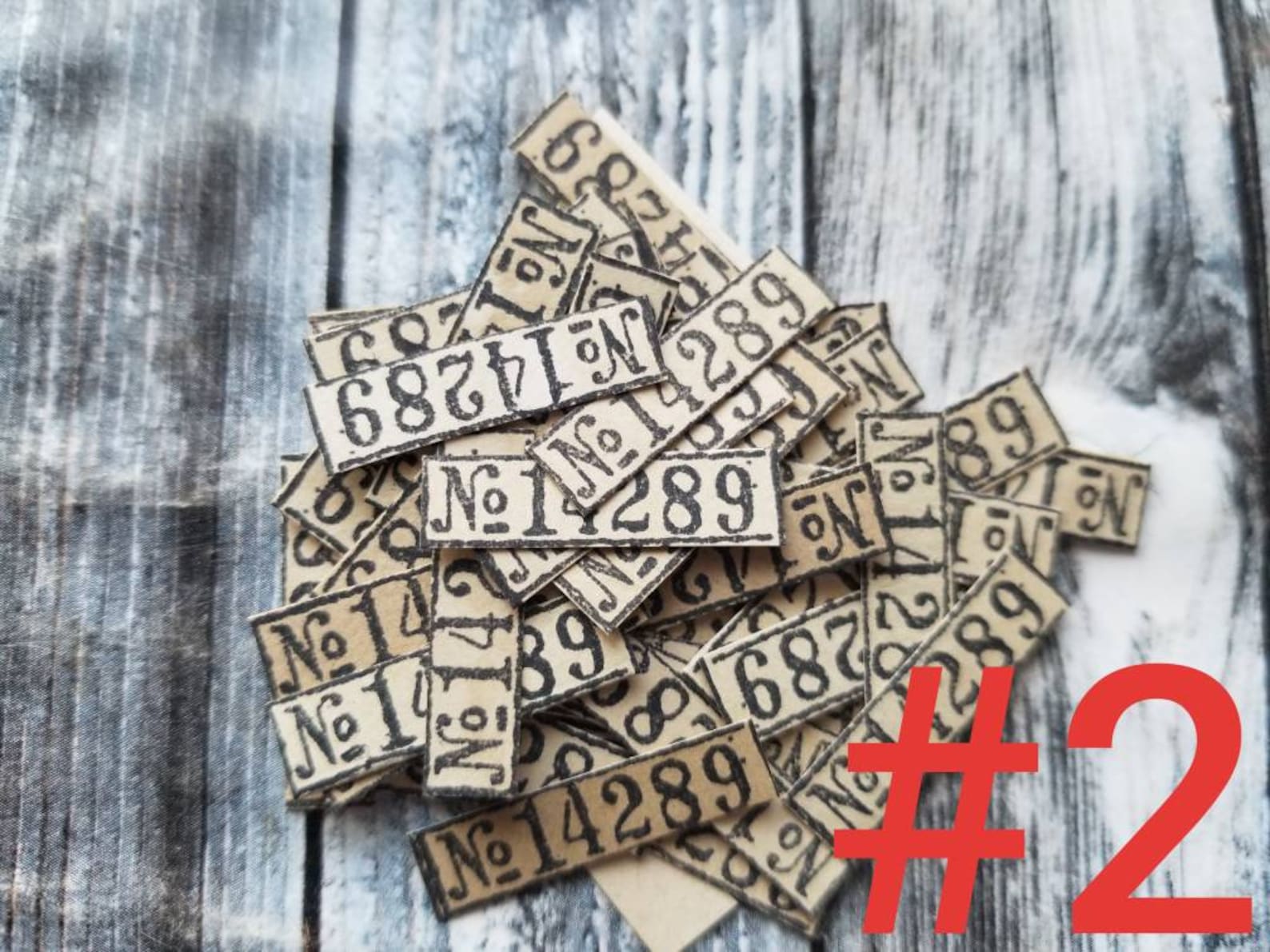 Numbers 50 Hand Stamped Handcut Vintage Looking Numbers. - Etsy