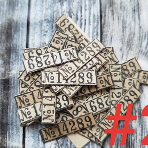 Numbers 50 Hand Stamped Handcut Vintage Looking Numbers. - Etsy