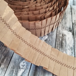 Handmade Paper Ruffles Sewn Shipping Paper. Embellishments Shabby ...