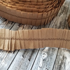 Handmade Paper Ruffles Sewn Shipping Paper. Embellishments Shabby ...