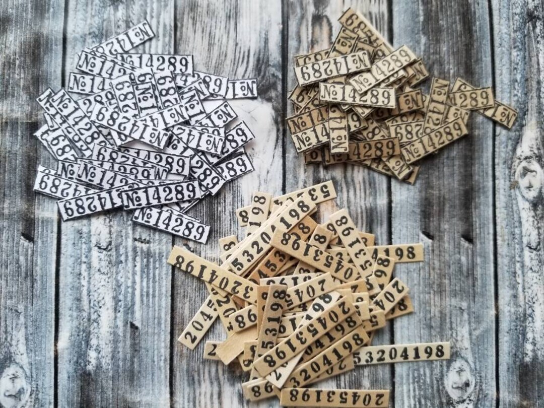 Numbers 50 Hand Stamped Handcut Vintage Looking Numbers. - Etsy