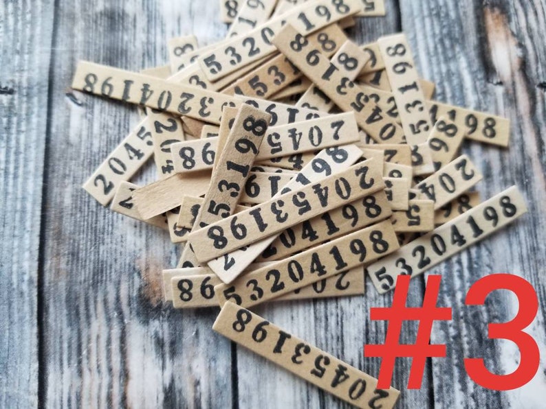 Numbers 50 Hand Stamped Handcut Vintage Looking Numbers. - Etsy