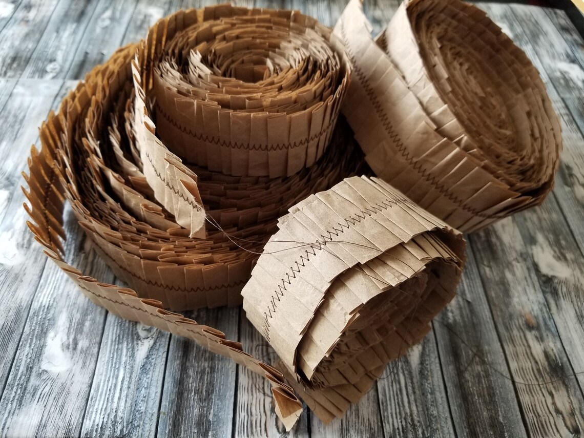 Handmade Paper Ruffle Trim: Sewn Shipping Paper, Junk Journal ...