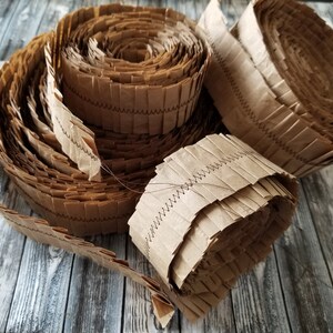 Handmade Paper Ruffles Sewn Shipping Paper. Embellishments Shabby ...