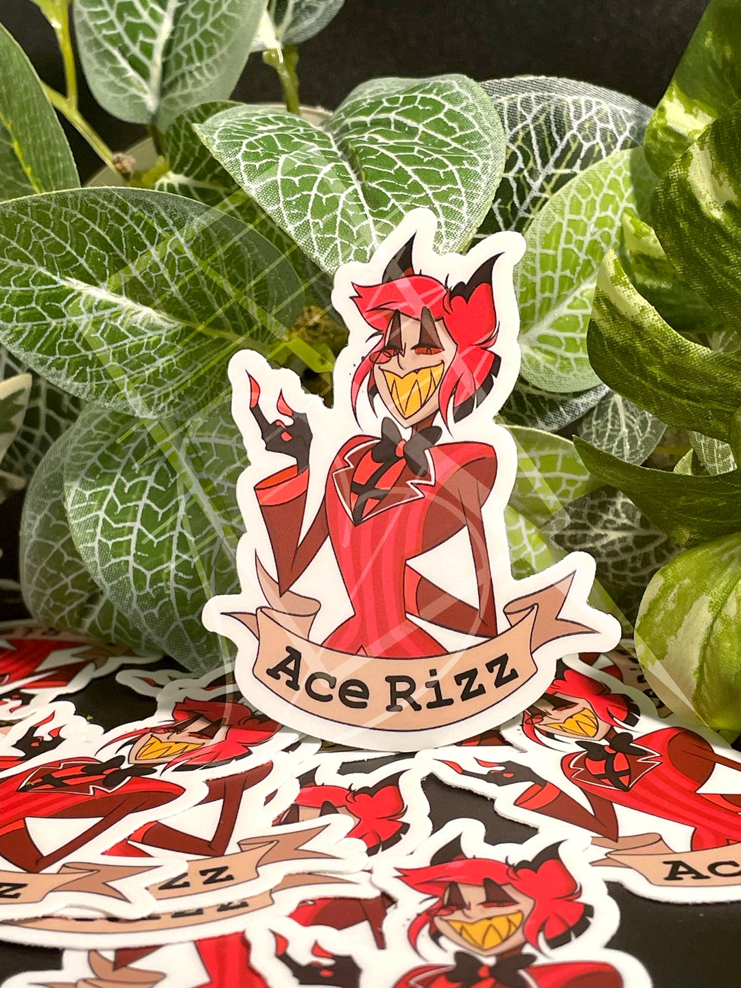 Hazbin Hotel Alastor Ace Rizz 3 Sticker - Etsy UK