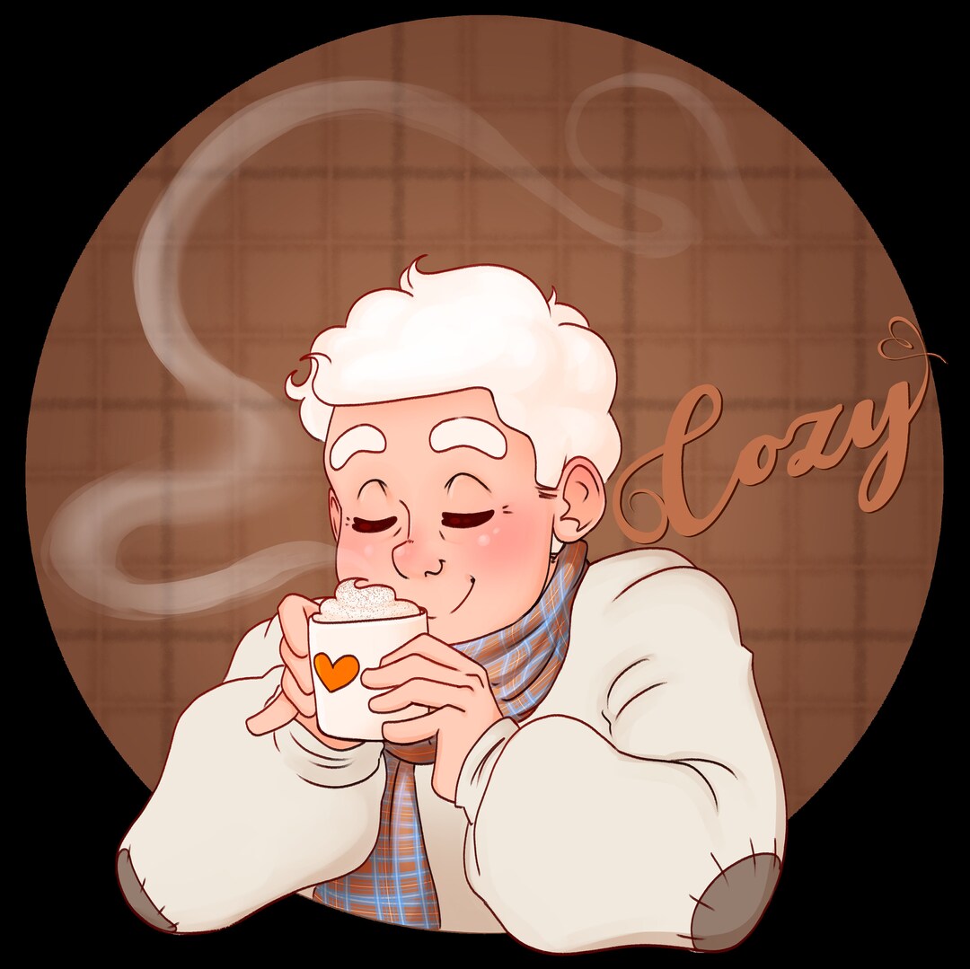 3x3 Cozy Aziraphale Sticker Fall Autumn Themed - Etsy