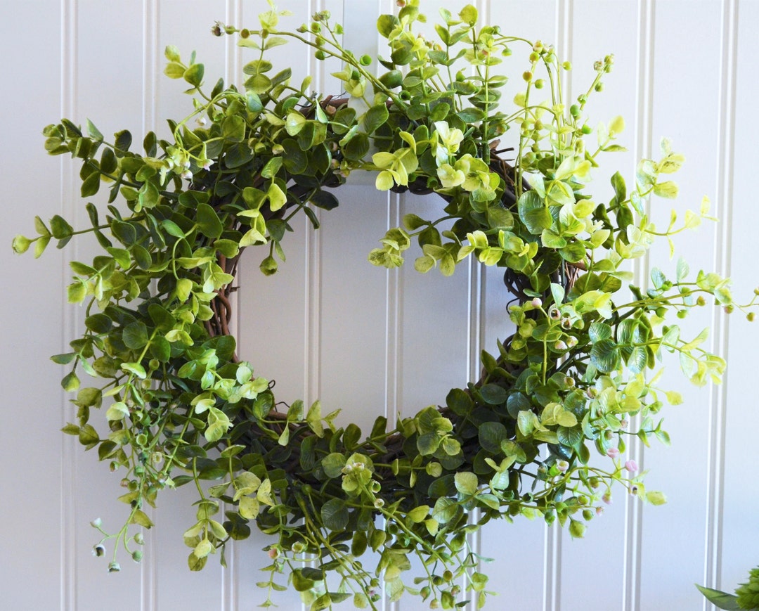 Farmhouse Wreath, Rustic Wreath, Eucalyptus Wreath, Farmhouse Decor ...