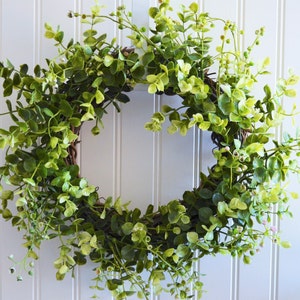 Farmhouse Wreath, Rustic Wreath, Eucalyptus Wreath, Farmhouse Decor ...