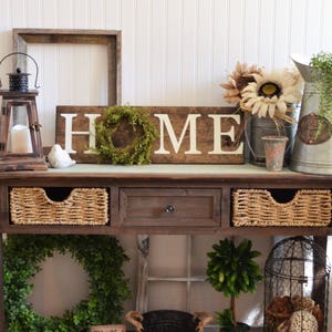 Home Sign With Wreath, Farmhouse Decor, Farmhouse Sign, Rustic Decor ...