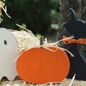 Halloween Trio, Cat Pumpkin Ghost, Farmhouse Halloween, Halloween Decor ...