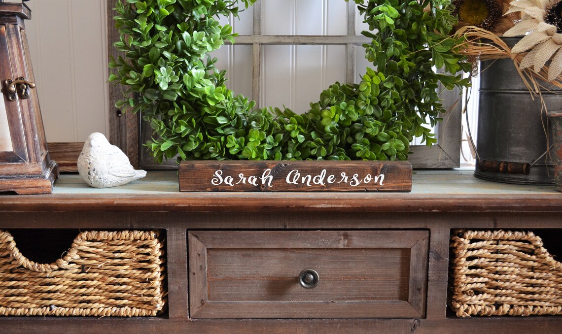 Desk Wood Sign Desk Sign Name Sign Wood Sign | Etsy