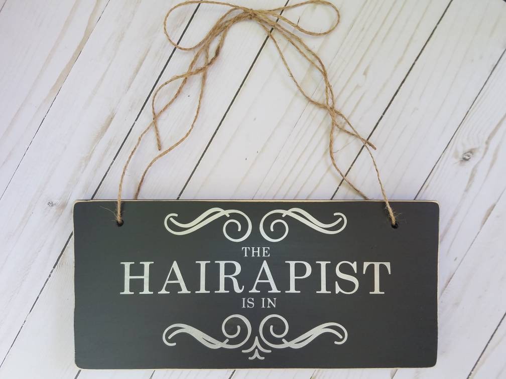 Hairapist Sign Wood Sign Farmhouse Sign Hair Salon Sign - Etsy