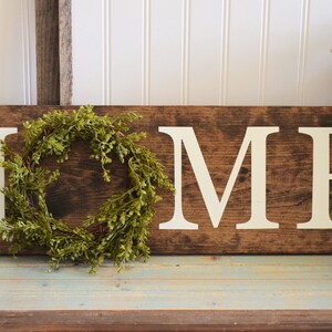 Home Sign With Wreath, Farmhouse Decor, Farmhouse Sign, Rustic Decor ...