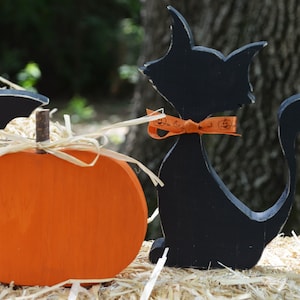 Halloween Trio, Cat Pumpkin Ghost, Farmhouse Halloween, Halloween Decor ...