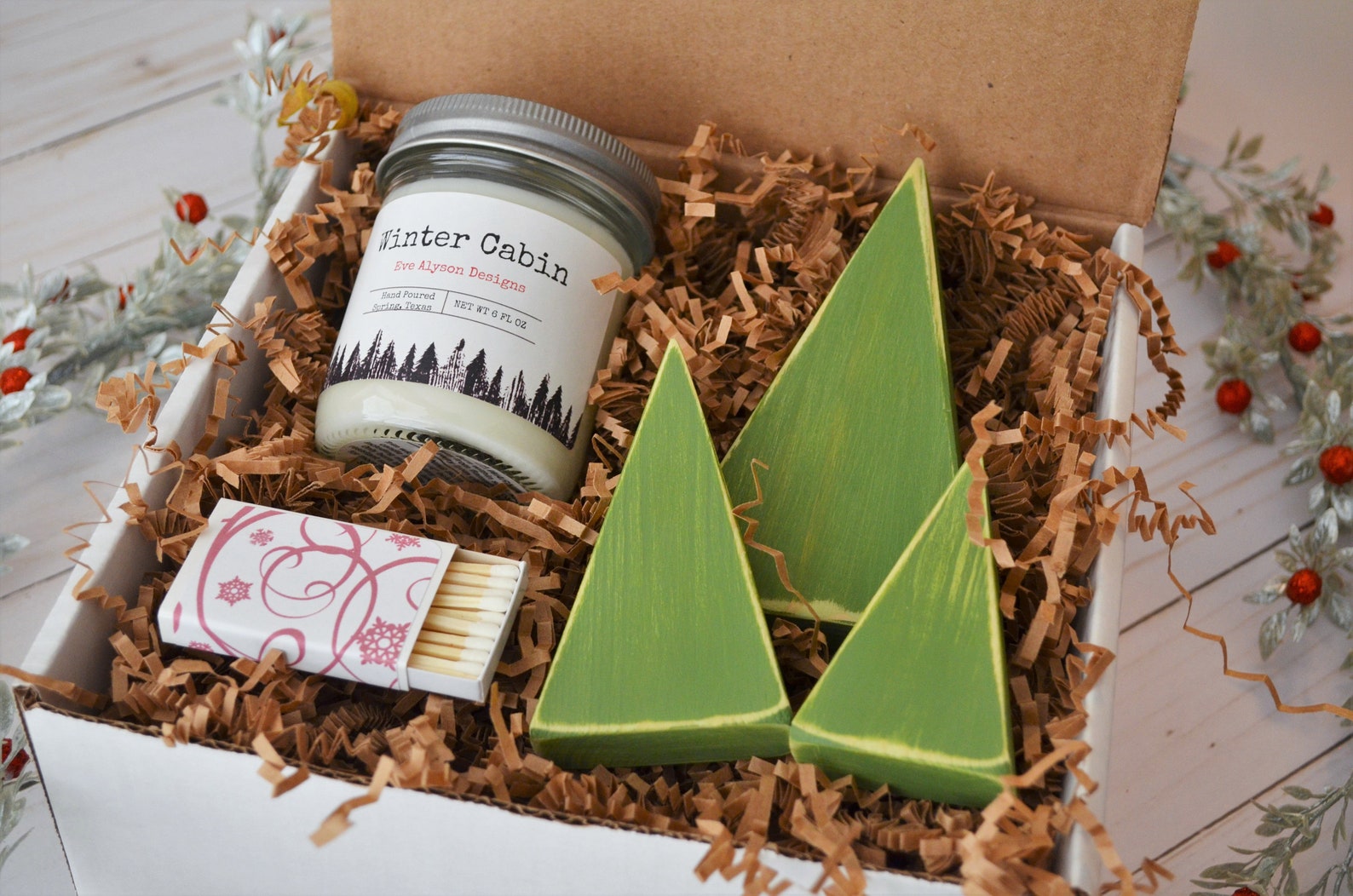 Gift Box, Christmas Gift Box, Candle, Wood Presents, Wood Trees ...