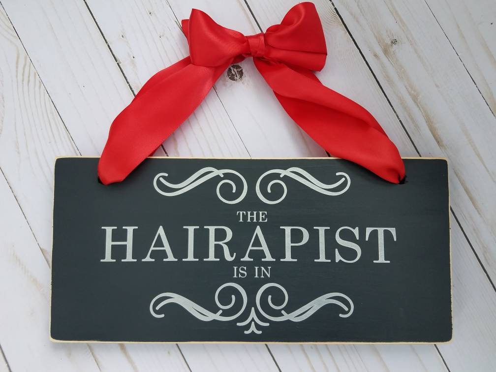 Hairapist Sign Wood Sign Farmhouse Sign Hair Salon Sign - Etsy