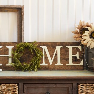 Home Sign With Wreath, Farmhouse Decor, Farmhouse Sign, Rustic Decor ...