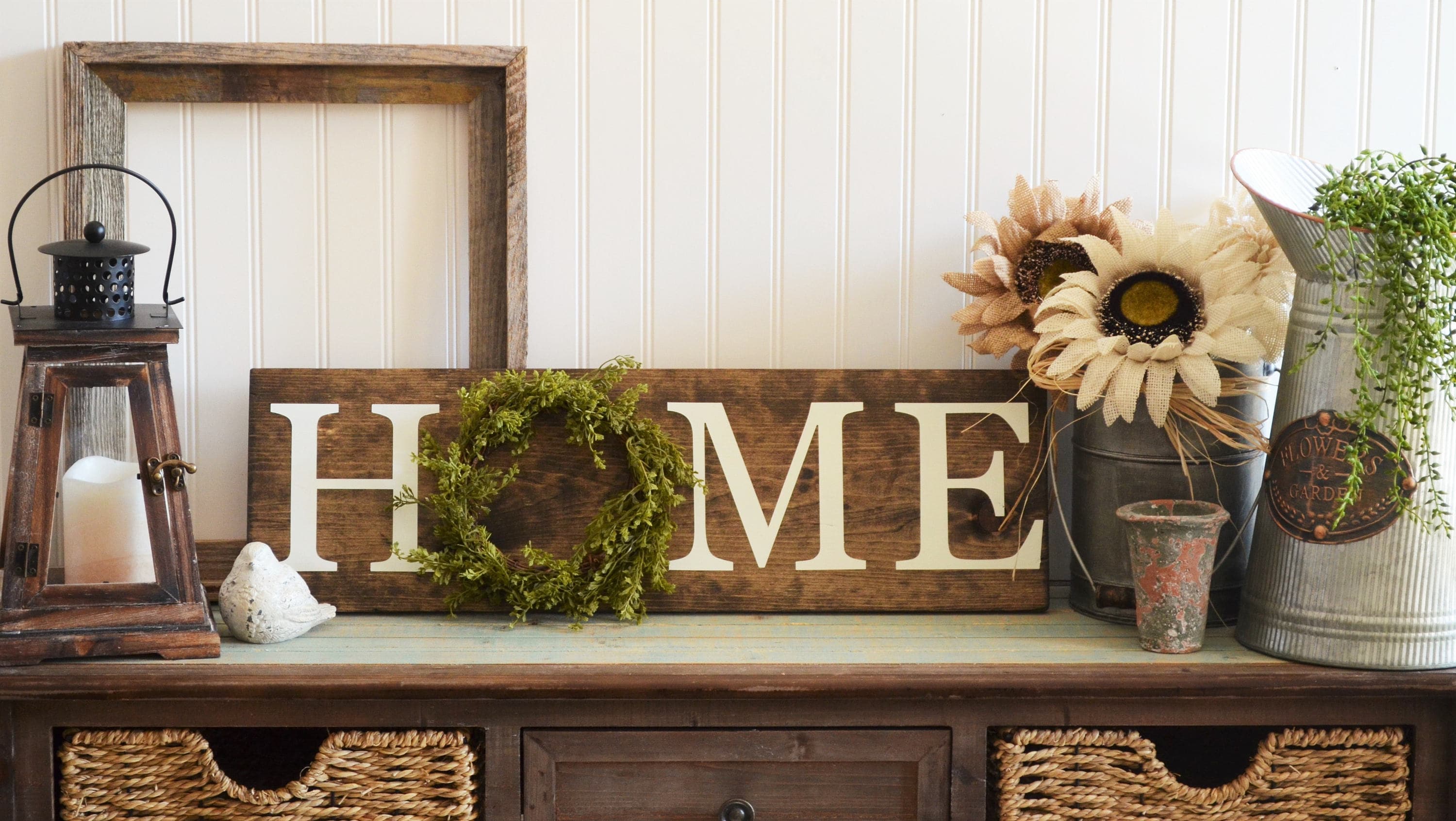 Home Sign With Wreath Farmhouse Decor Farmhouse Sign Rustic - Etsy