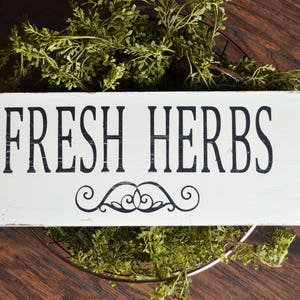 Fresh Herb Sign, Farmhouse Decor, Home Sign, Farmhouse Sign, Kitchen ...