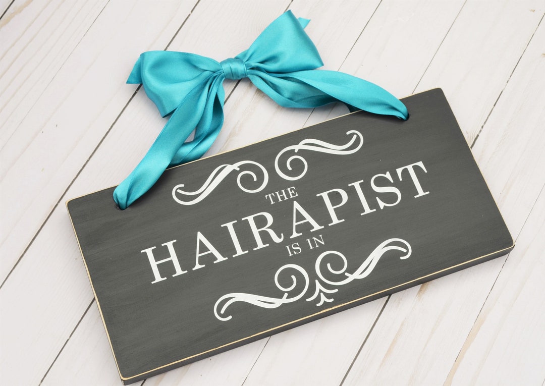 Hairapist Sign, Wood Sign, Farmhouse Sign, Hair Salon Sign, Hair Salon ...