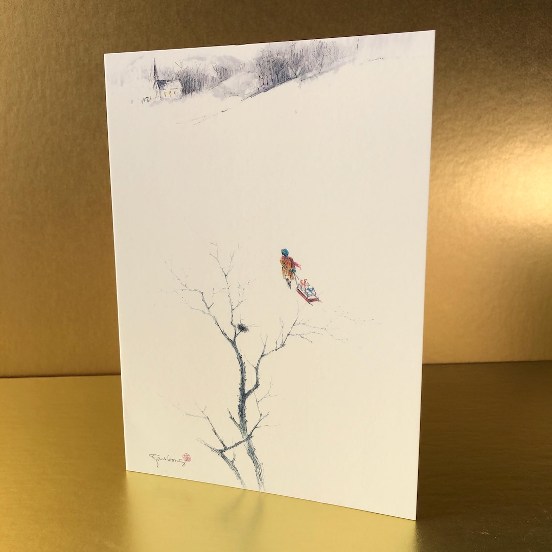 Over the Hills Christmas Cards by Tyrus Wong - Etsy