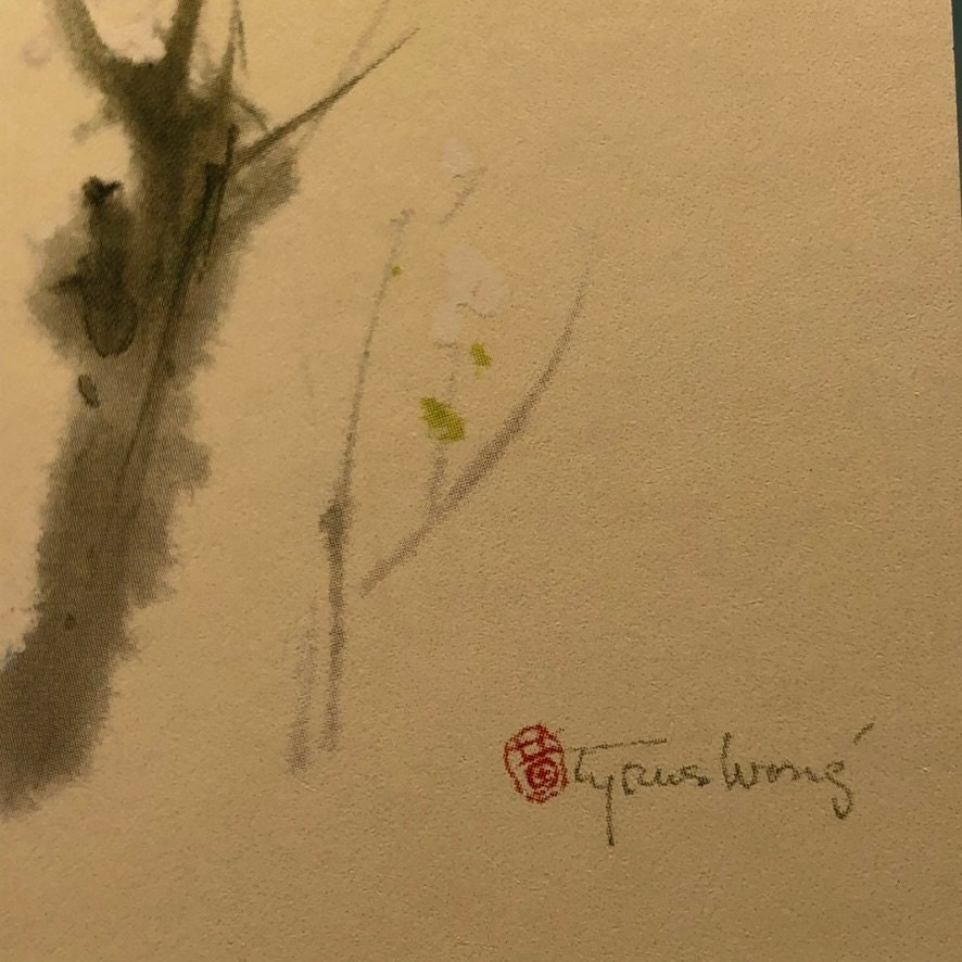 Winter Blossoms Holiday Card by Artist Tyrus Wong - Etsy