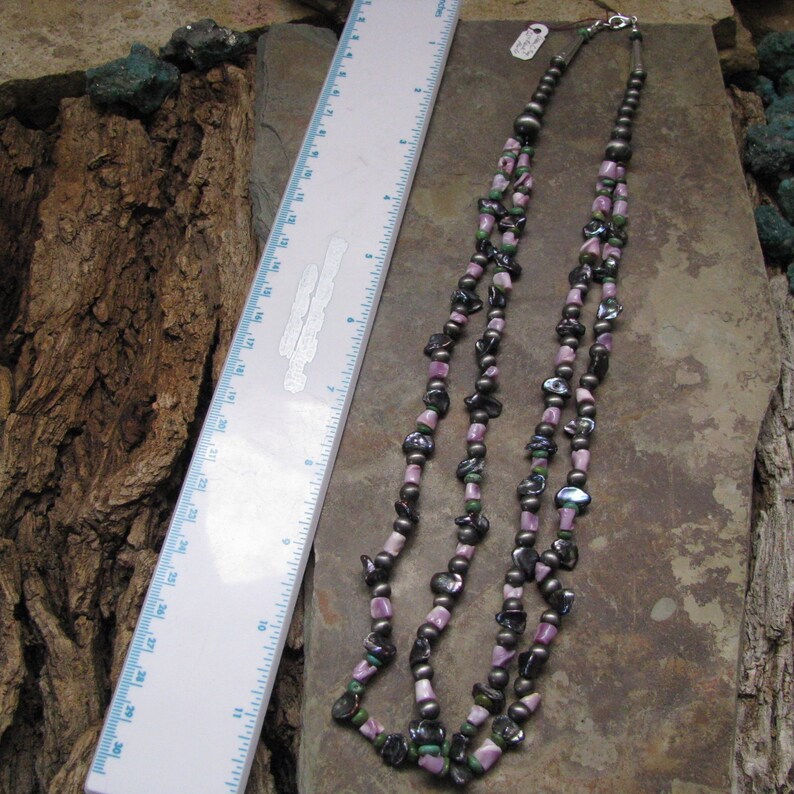 2-strand Navajo Made Black Freshwater Pearls Cebu Shell - Etsy Ireland