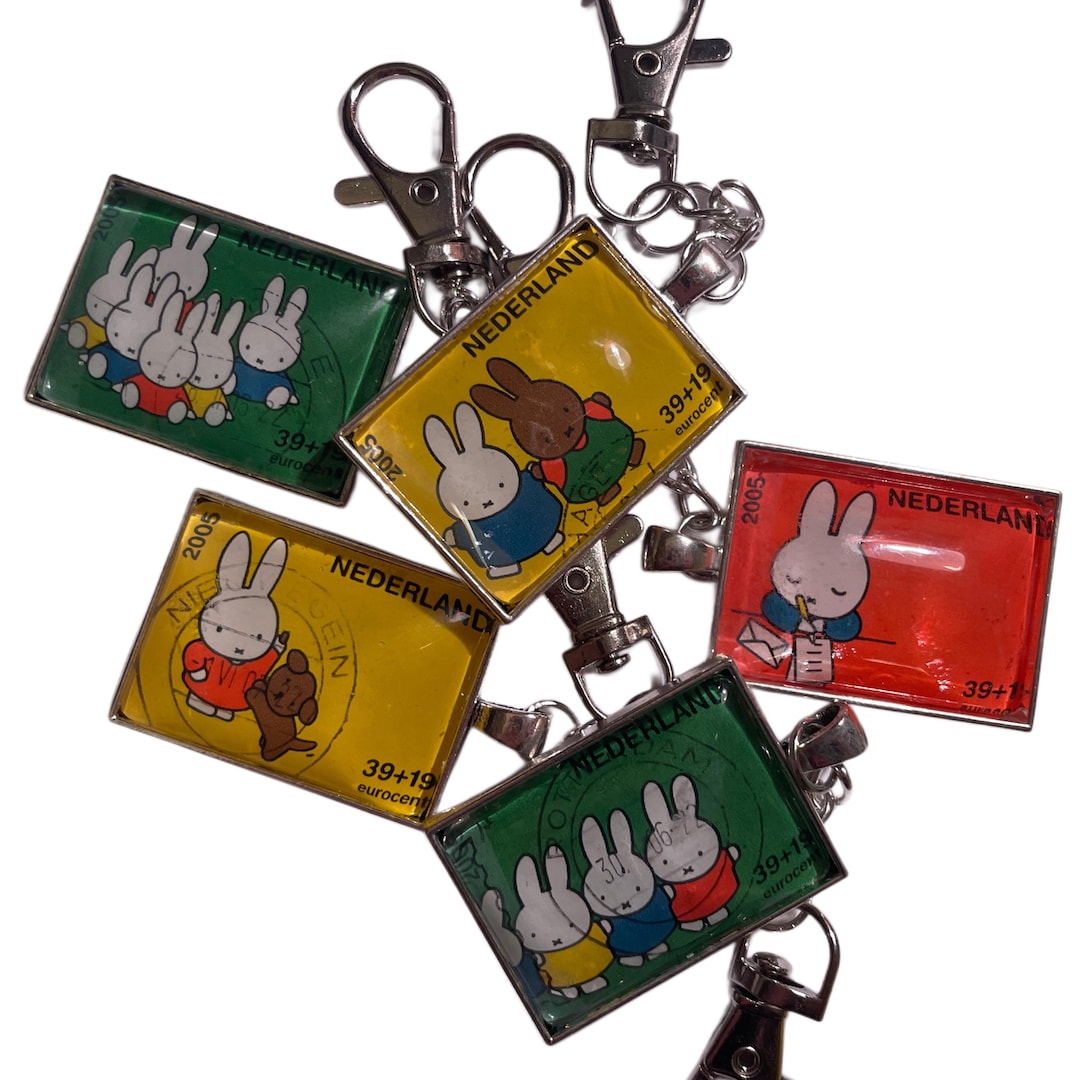 Handmade Miffy Stamp Keychain - Etsy
