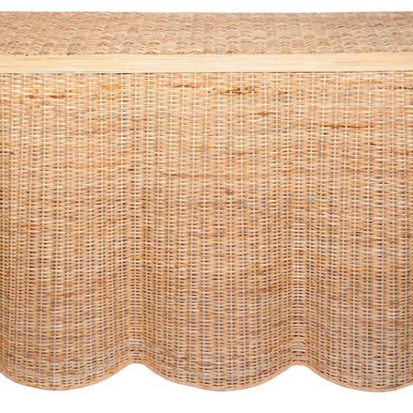 Scallop Wicker Console - Etsy