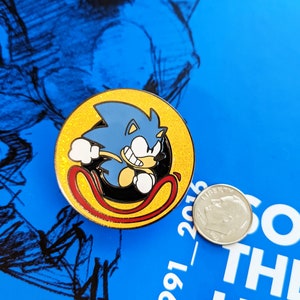 Sonic the Hedgehog Ring Enamel Pin - Etsy