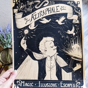 Good Omens Magician Aziraphale Victorian Poster - Etsy