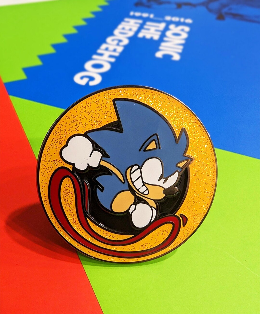 Sonic the Hedgehog Ring Enamel Pin - Etsy