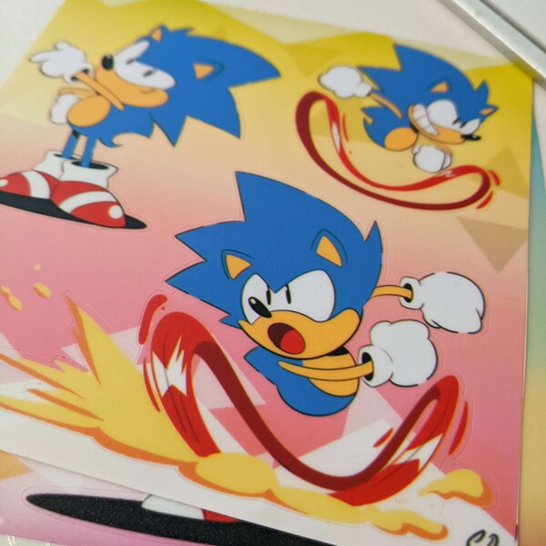 Sonic Sticker Sheet - Etsy