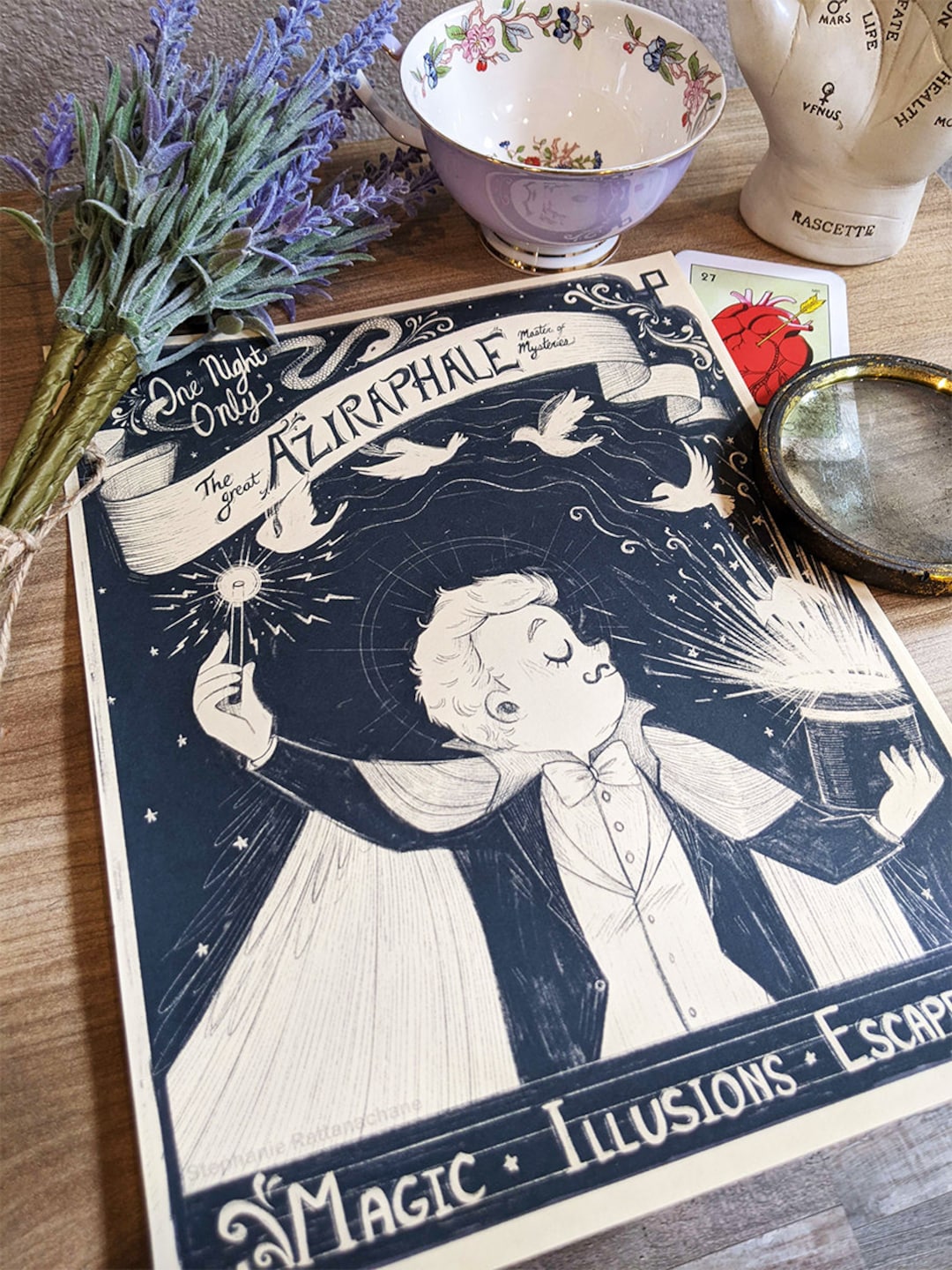 Good Omens Magician Aziraphale Victorian Poster - Etsy
