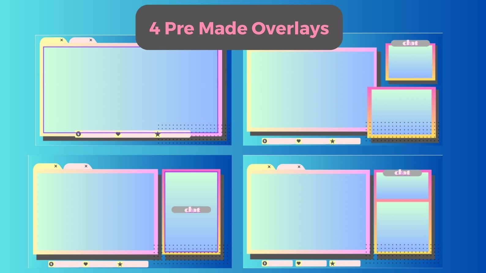 Animated Cozy Twitch Overlay | Clean Overlay Stream Package, Pop Twitch ...