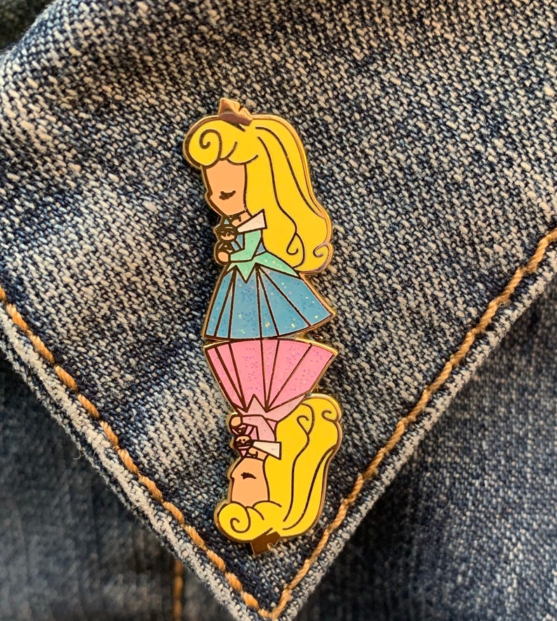 Sleeping Beauty Hard Enamel Flip-pin | Etsy