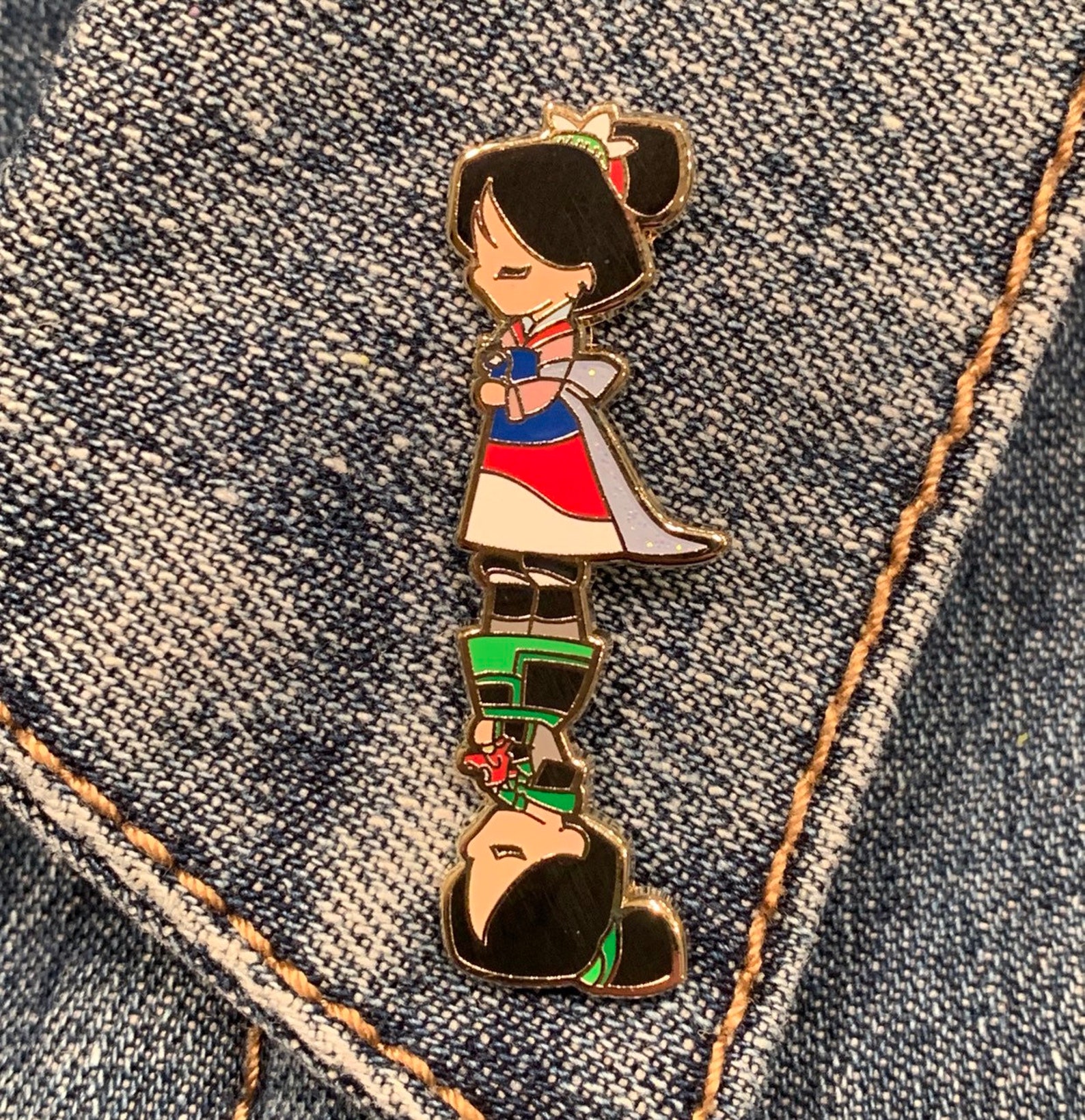 Mulan Inspired Hard Enamel Flip-pin - Etsy