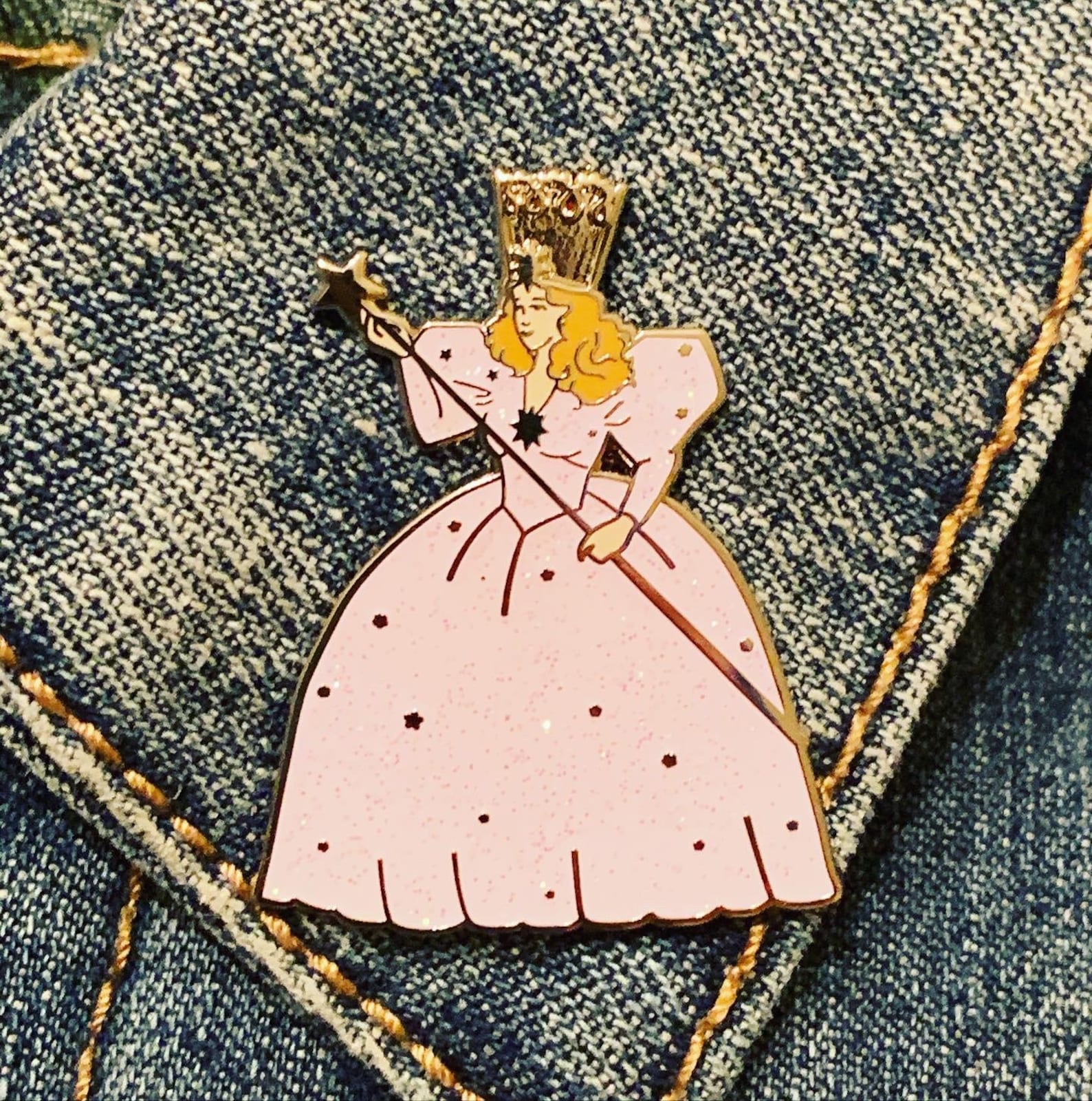 Glittery Oz Inspired Good Witch Pin - Etsy