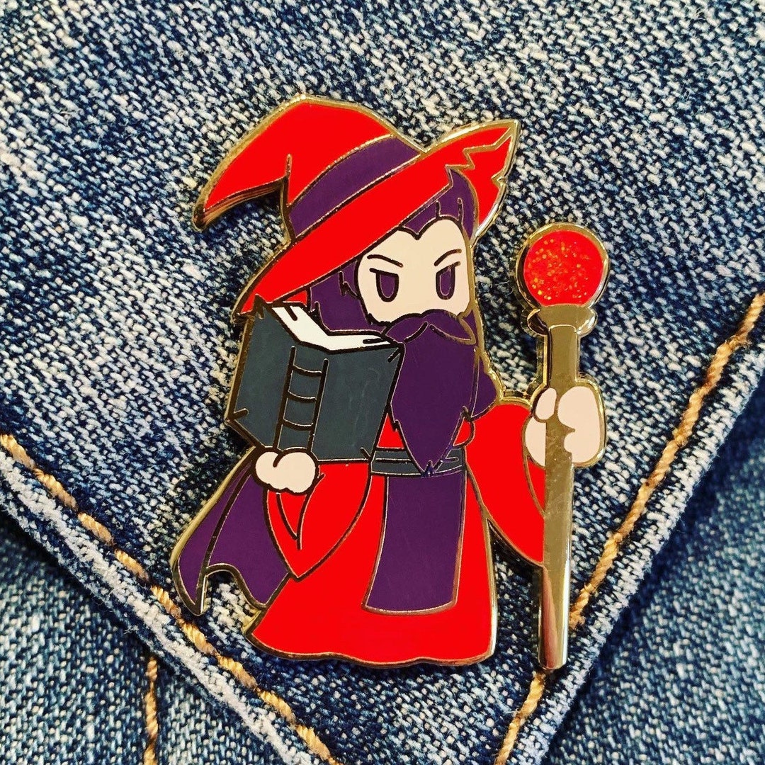 Role-playing Red Wizard Hard Enamel Pin - Etsy