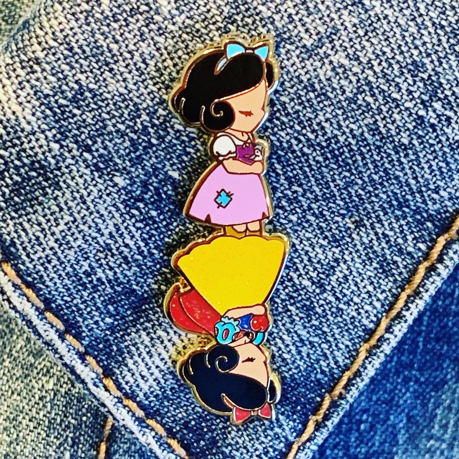 Snow White Hard Enamel Flip Pin | Etsy
