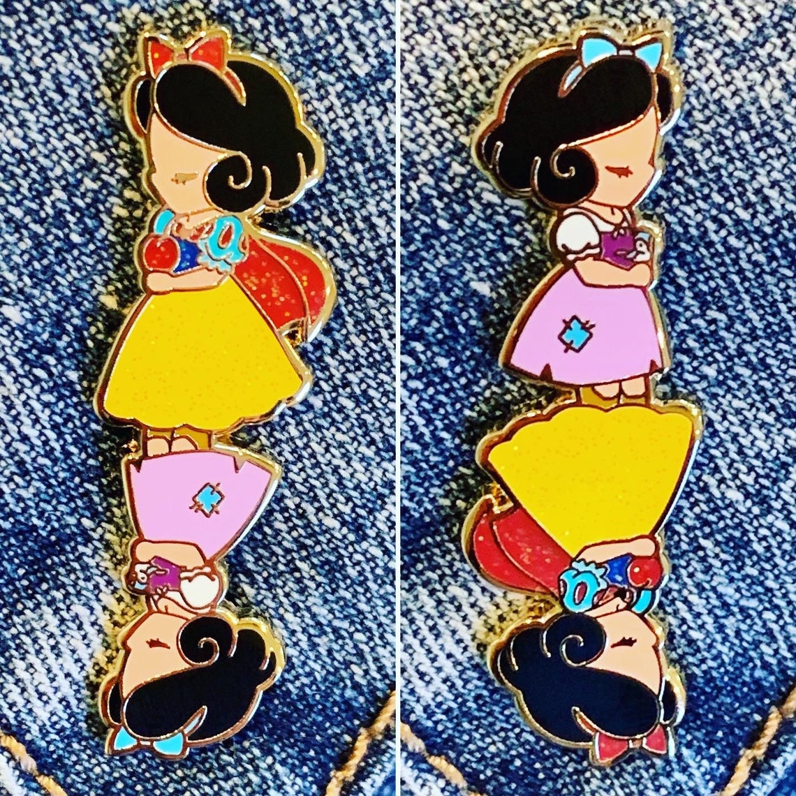 Snow White Hard Enamel Flip Pin | Etsy