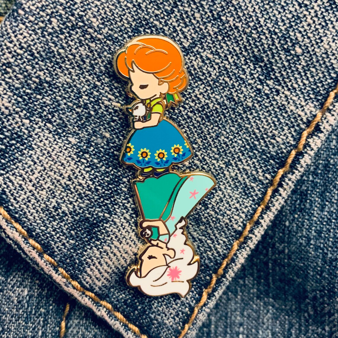 Spring Sisters Hard Enamel Flip Pin - Etsy