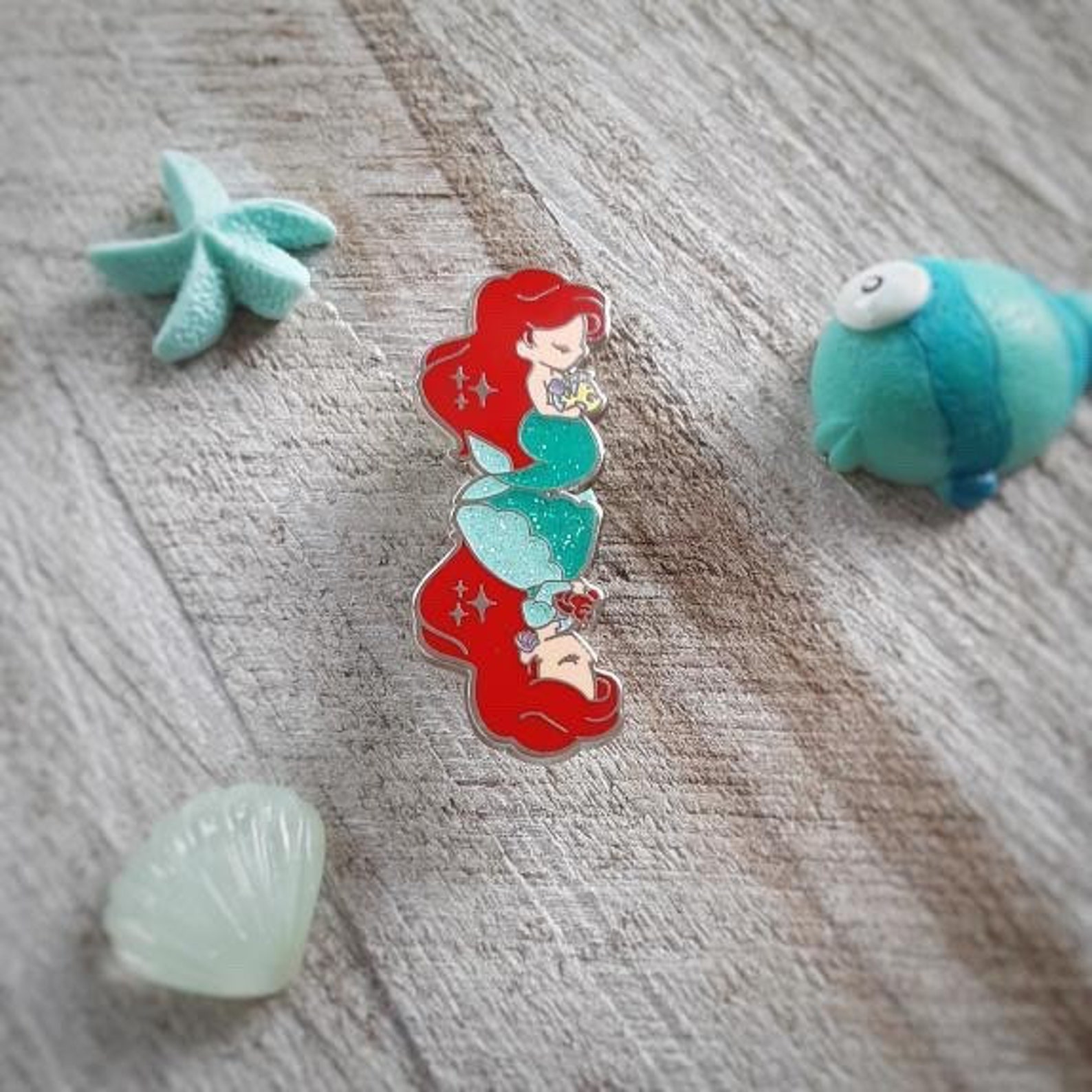 Little Mermaid Hard Enamel Flip Pin - Etsy