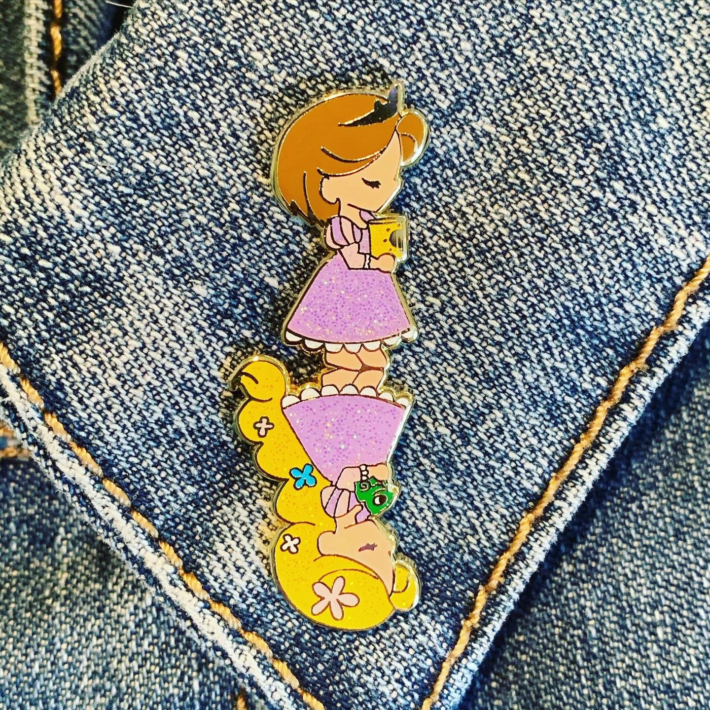 Rapunzel Hard Enamel Flip Pin | Etsy Canada